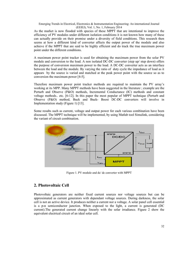 IMPLEMENTATION OF PERTURB AND OBSERVE MPPT OF PV SYSTEM WITH DIRECT CONTROL METHOD USING BUCK ...