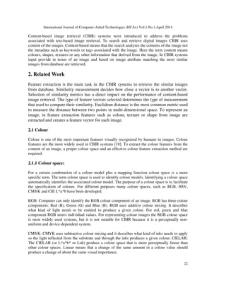 Survey on Content Based Image Retrieval - ijcax | PDF