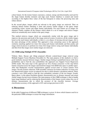 Survey on Content Based Image Retrieval - ijcax | PDF