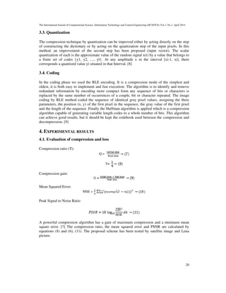 On-Board Satellite Image Compression Using the Fourier Transform and Huffman Coding | PDF