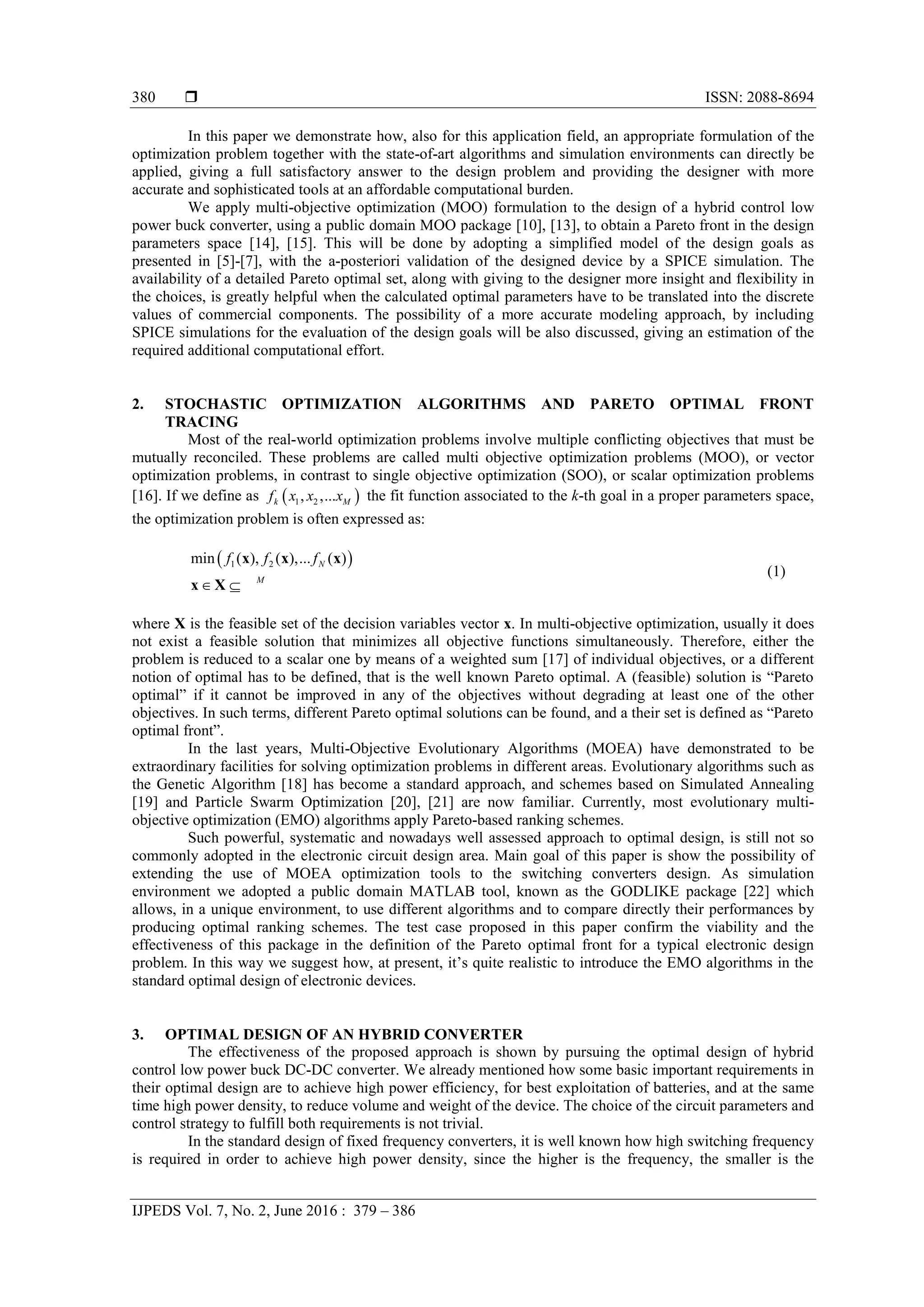 Multi-Objective Optimization Based Design of High Efficiency DC-DC Switching Converters | PDF