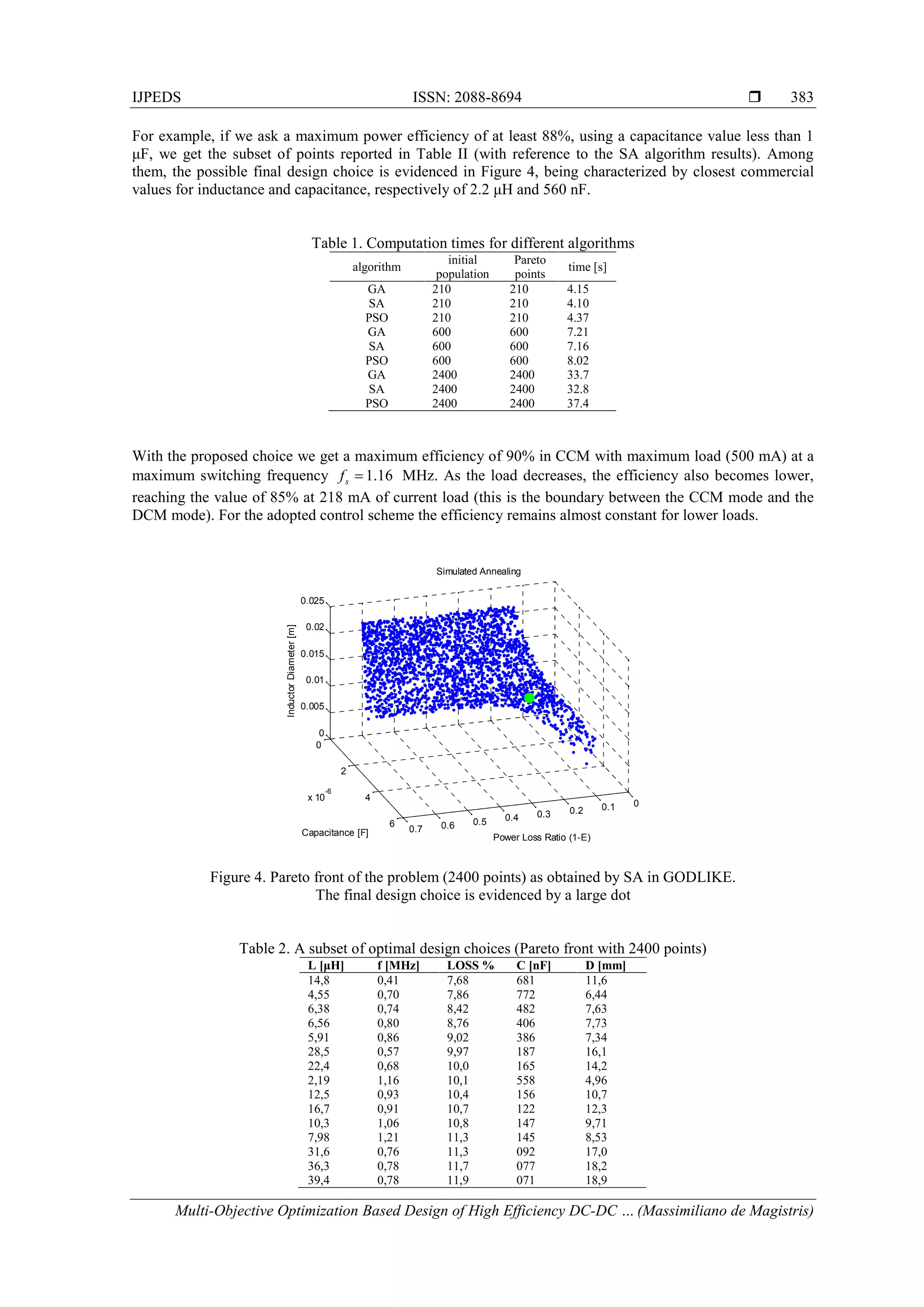 Multi-Objective Optimization Based Design of High Efficiency DC-DC Switching Converters | PDF