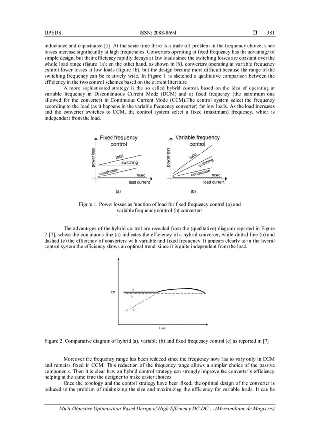 Multi Objective Optimization Based Design Of High Efficiency Dc Dc Switching Converters Pdf