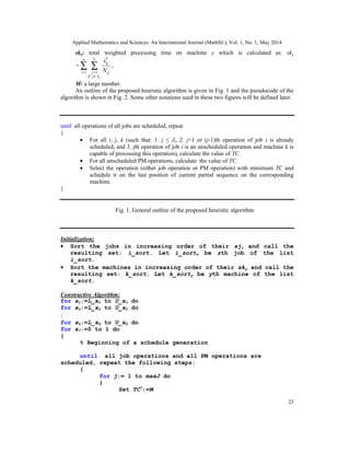 AN EFFICIENT HEURISTIC ALGORITHM FOR FLEXIBLE JOB SHOP SCHEDULING WITH ...