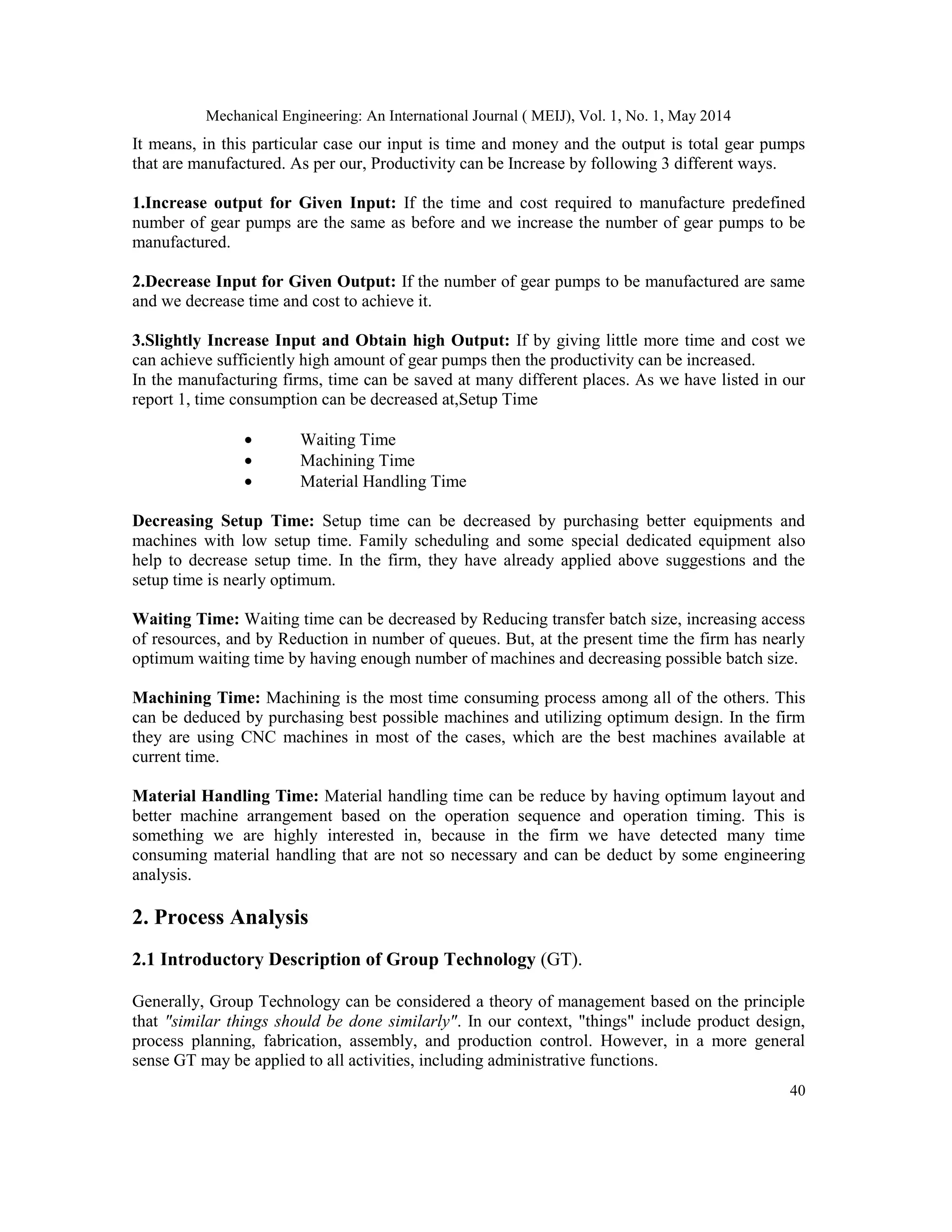 PRODUCTION PROCESS ANALYSIS ON MANUFACTURING OF HYDRAULIC GEAR PUMP | PDF