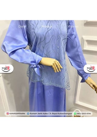 Jahit Gamis Brukat Bridesmaid Set Rumah Jahit Azka | PDF