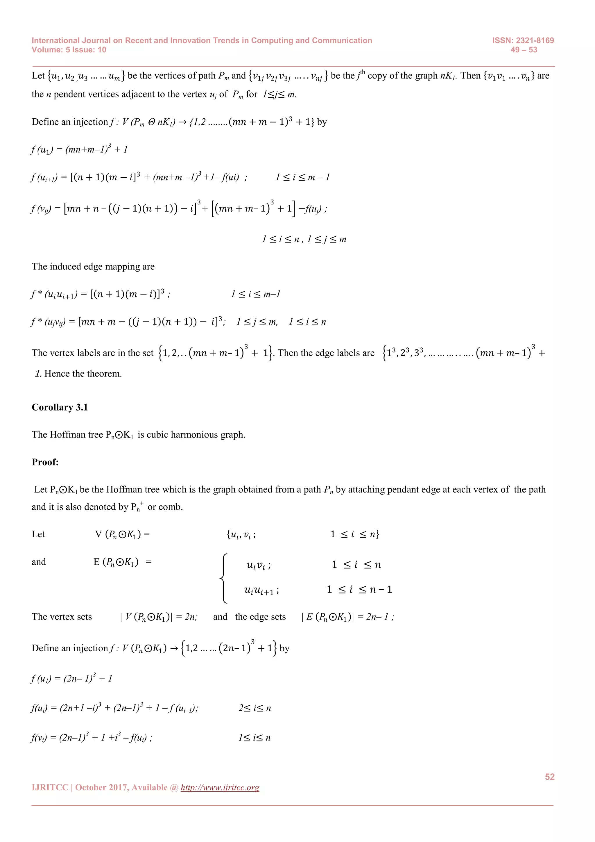 Some Classes of Cubic Harmonious Graphs | PDF