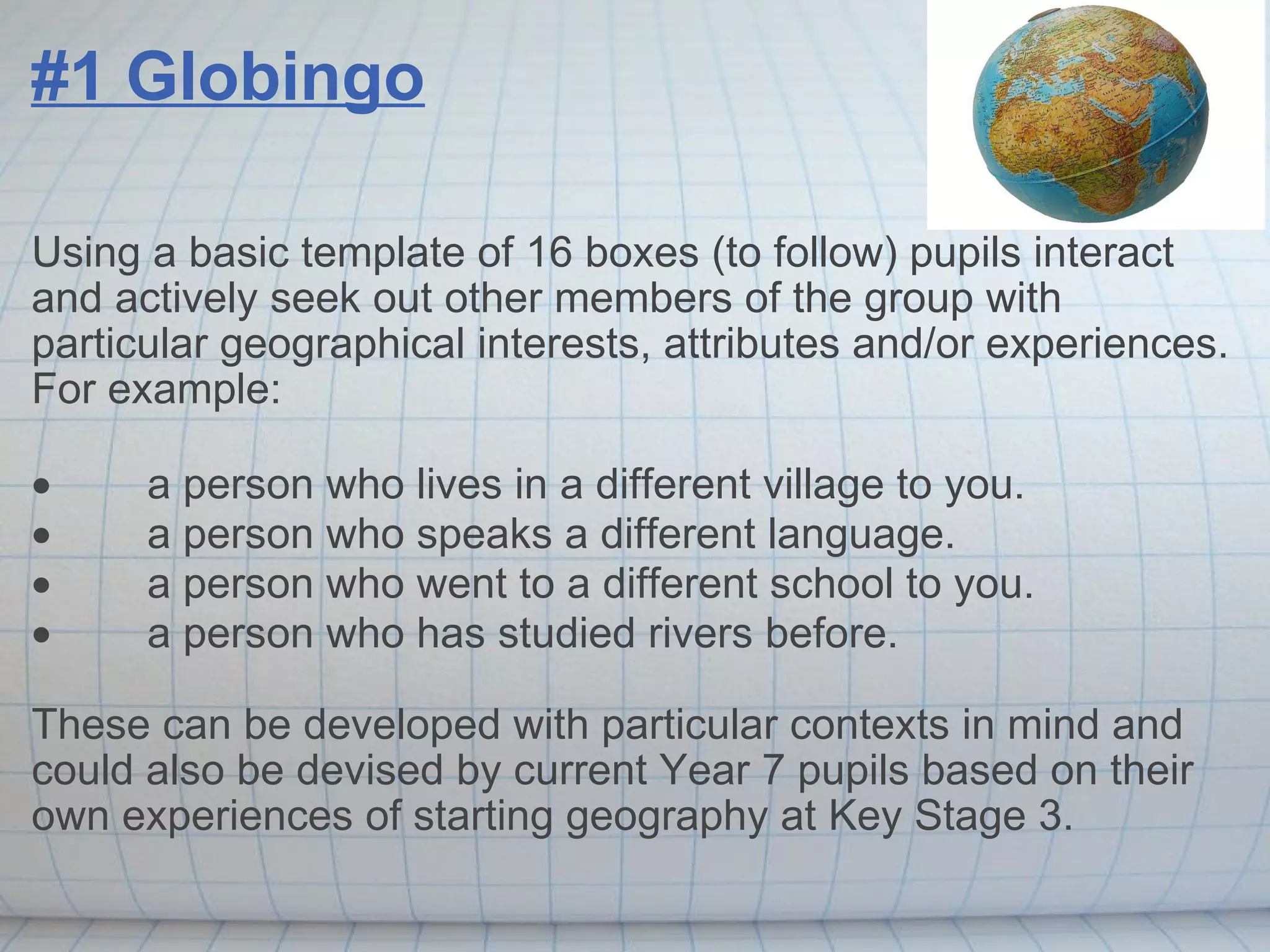 10 ideas for Y6 - Y7 transition in Geography | PPT