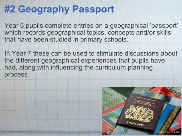 10 ideas for Y6 - Y7 transition in Geography | PPT