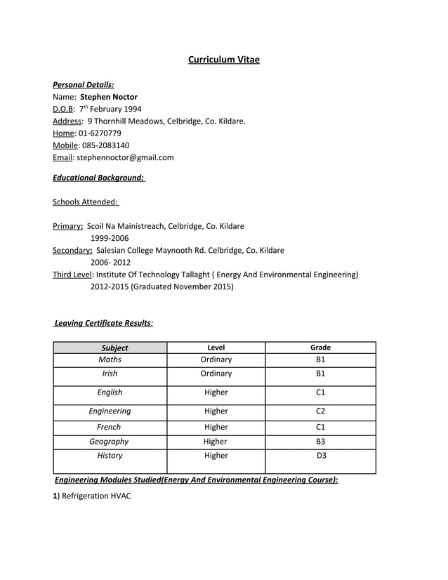 StephenNoctor__CV_Updated | PDF