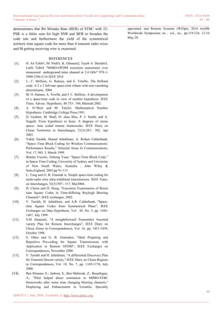 Alamouti-STBC based Channel Estimation Technique over MIMO OFDM System | PDF