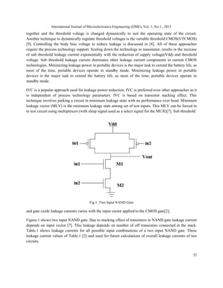 GENETIC ALGORITHM FOR LEAKAGE REDUCTION THROUGH IVC USING VERILOG | PDF