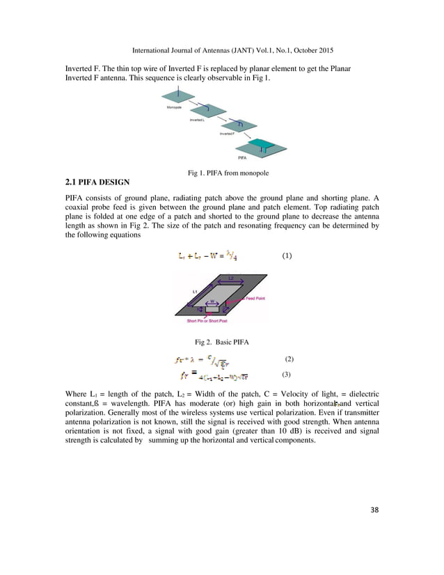 Design and Simulation of Dual Band Planar Inverted F Antenna (PIFA) For Mobile Handset ...
