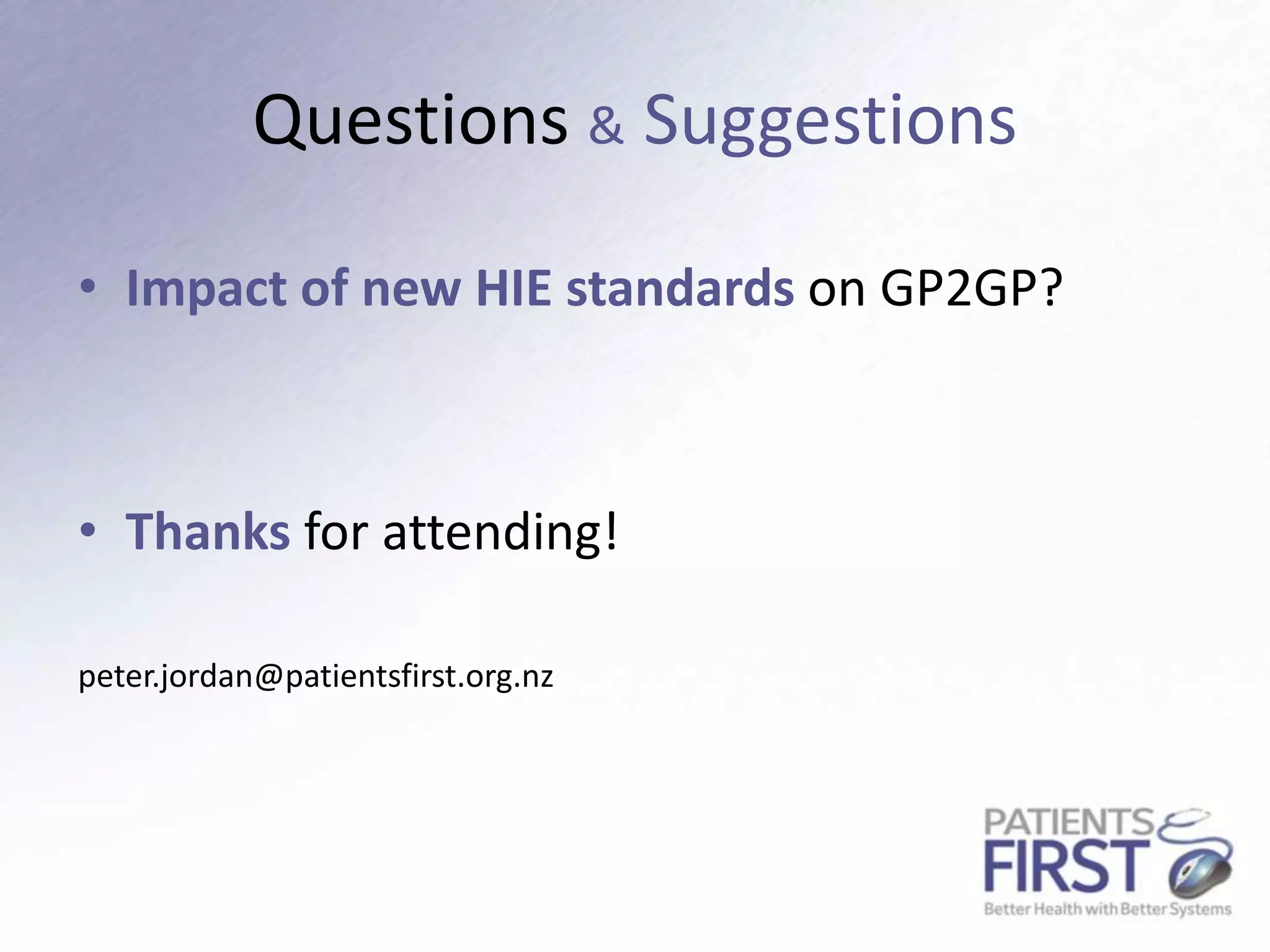 GP2GP in action | PPTX