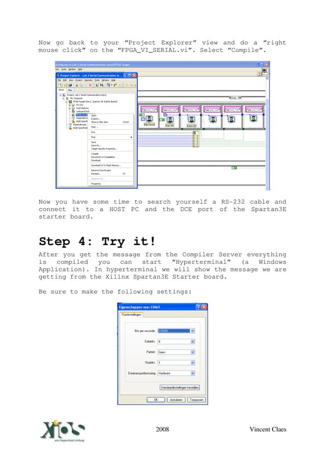 Serial Communication In Labview Fpga On Xilinx Spartan 3e Starter Board