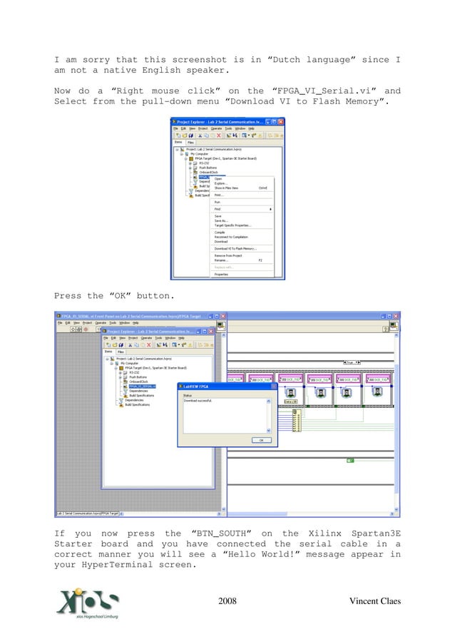 Serial Communication In Labview Fpga On Xilinx Spartan 3e Starter Board