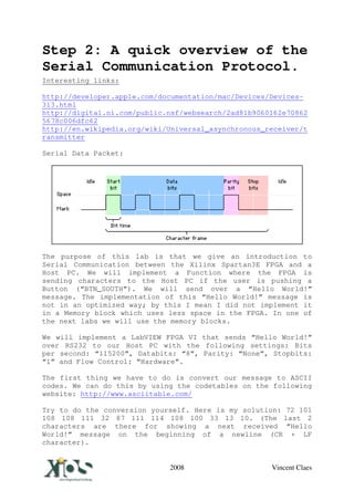 Serial Communication in LabVIEW FPGA on Xilinx Spartan 3E Starter board ...