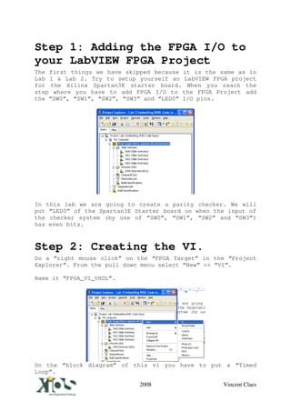 Embedding VHDL in LabVIEW FPGA on Xilinx Spartan 3E Starter board | PDF
