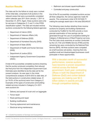 A Solid Foundation of Savings and Competition: Why Competitive Bidding ...