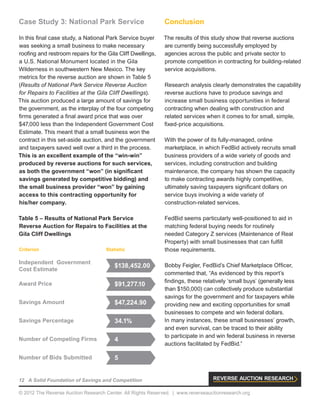 A Solid Foundation of Savings and Competition: Why Competitive Bidding ...