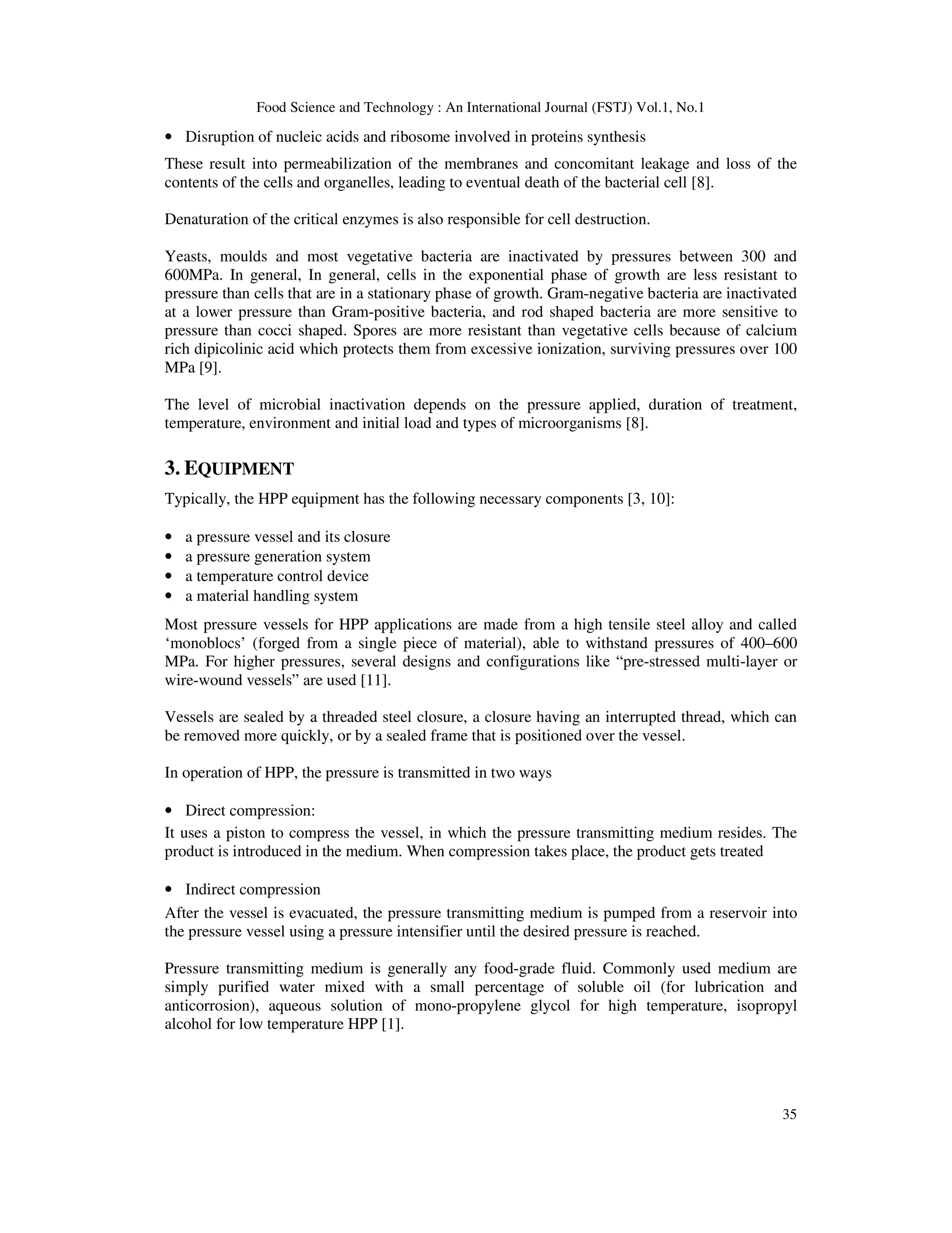 HIGH-PRESSURE PROCESSING AND ITS APPLICATIONS IN THE DAIRY INDUSTRY | PDF