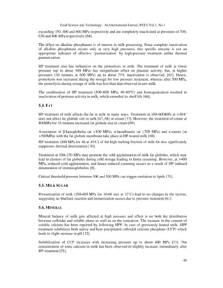 HIGH-PRESSURE PROCESSING AND ITS APPLICATIONS IN THE DAIRY INDUSTRY | PDF