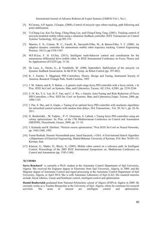 PSO APPLIED TO DESIGN OPTIMAL PD CONTROL FOR A UNICYCLE MOBILE ROBOT | PDF