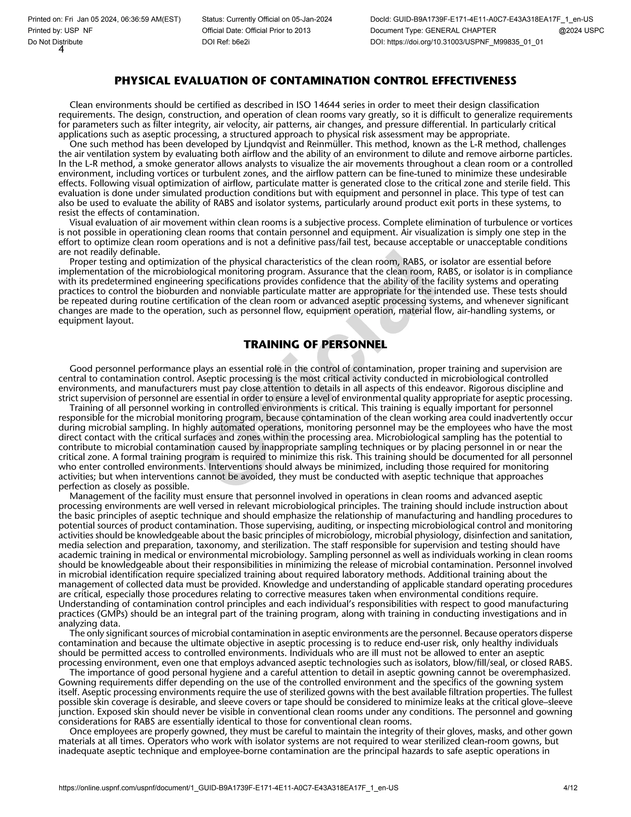 〈1116〉 Microbiological Control and Monitoring of Aseptic Processing ...