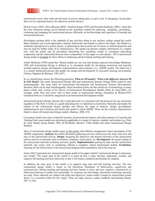 EFFECTIVENESS OF INSTRUCTIONAL DESIGN MODEL (ISMAN - 2011) IN DEVELOPING THE PLANNING TEACHING ...