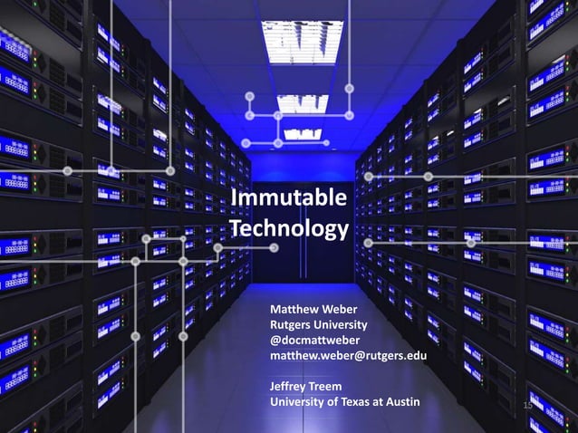 Immutable Technology and the Breakdown of Organizational Change. | PPT | Free Download