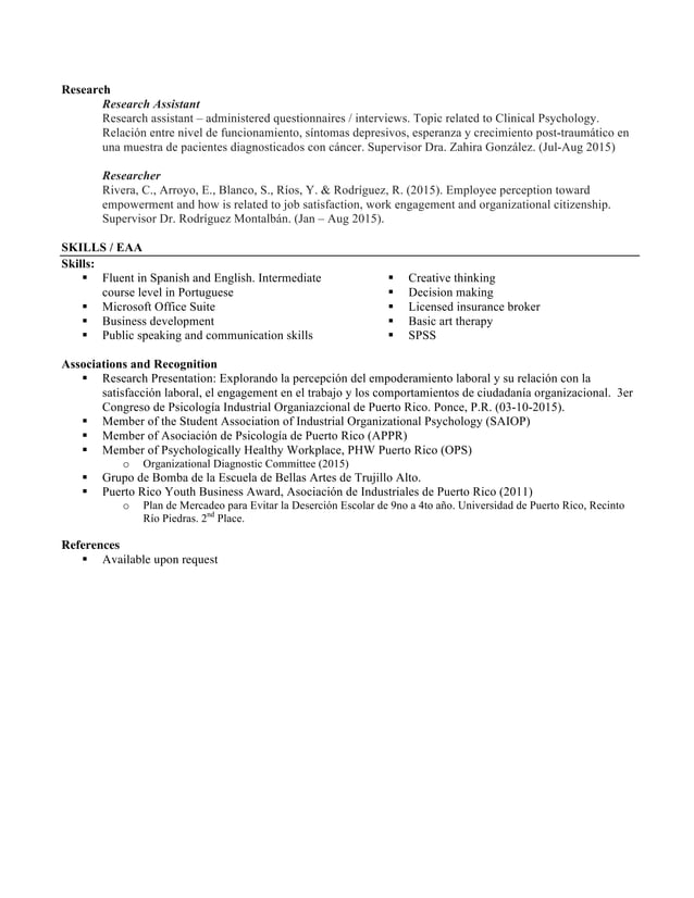 Resumé 2016-Elba Arroyo | PDF