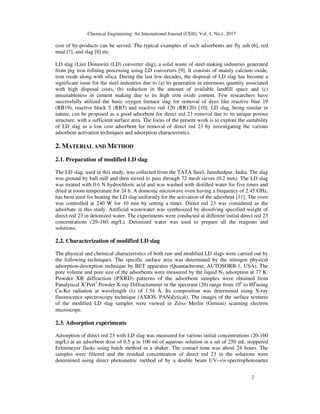 Absorption of Direct Red 23 by Microwave Activated LD Slag | PDF