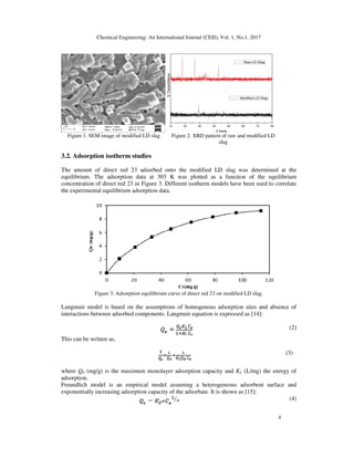 Absorption of Direct Red 23 by Microwave Activated LD Slag | PDF