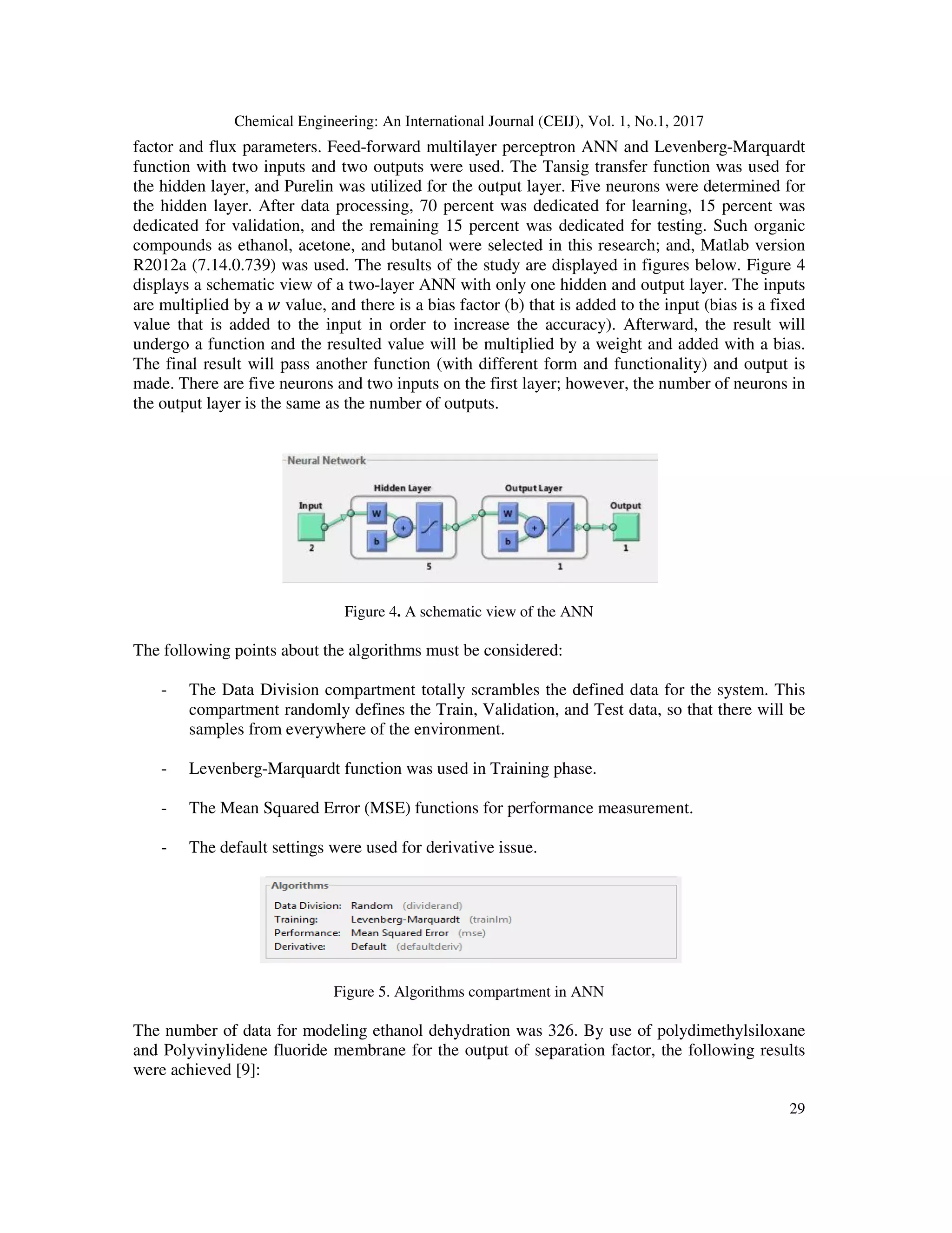 MODELING DEHYDRATION OF ORGANIC COMPOUNDS BY MEANS OF POLYMER MEMBRANES WITH HELP OF ARTIFICIAL ...