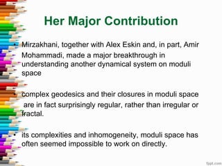 Maryam Mirzhakani | PPTX