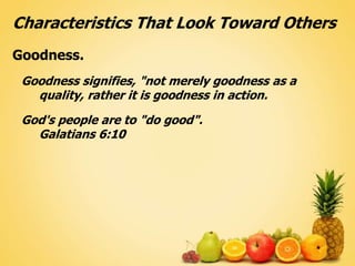 Fruit of the Spirit - An Overview | PPTX