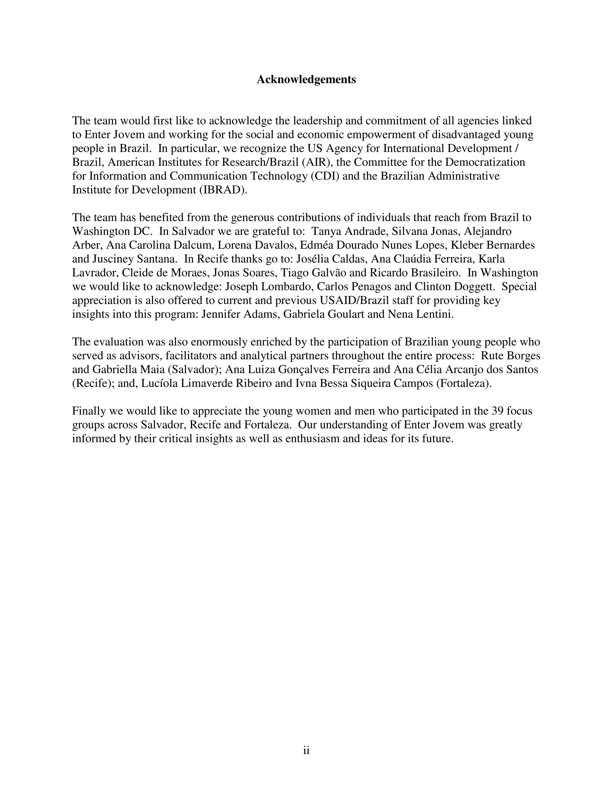 ENTER JOVEM External Evaluation | PDF