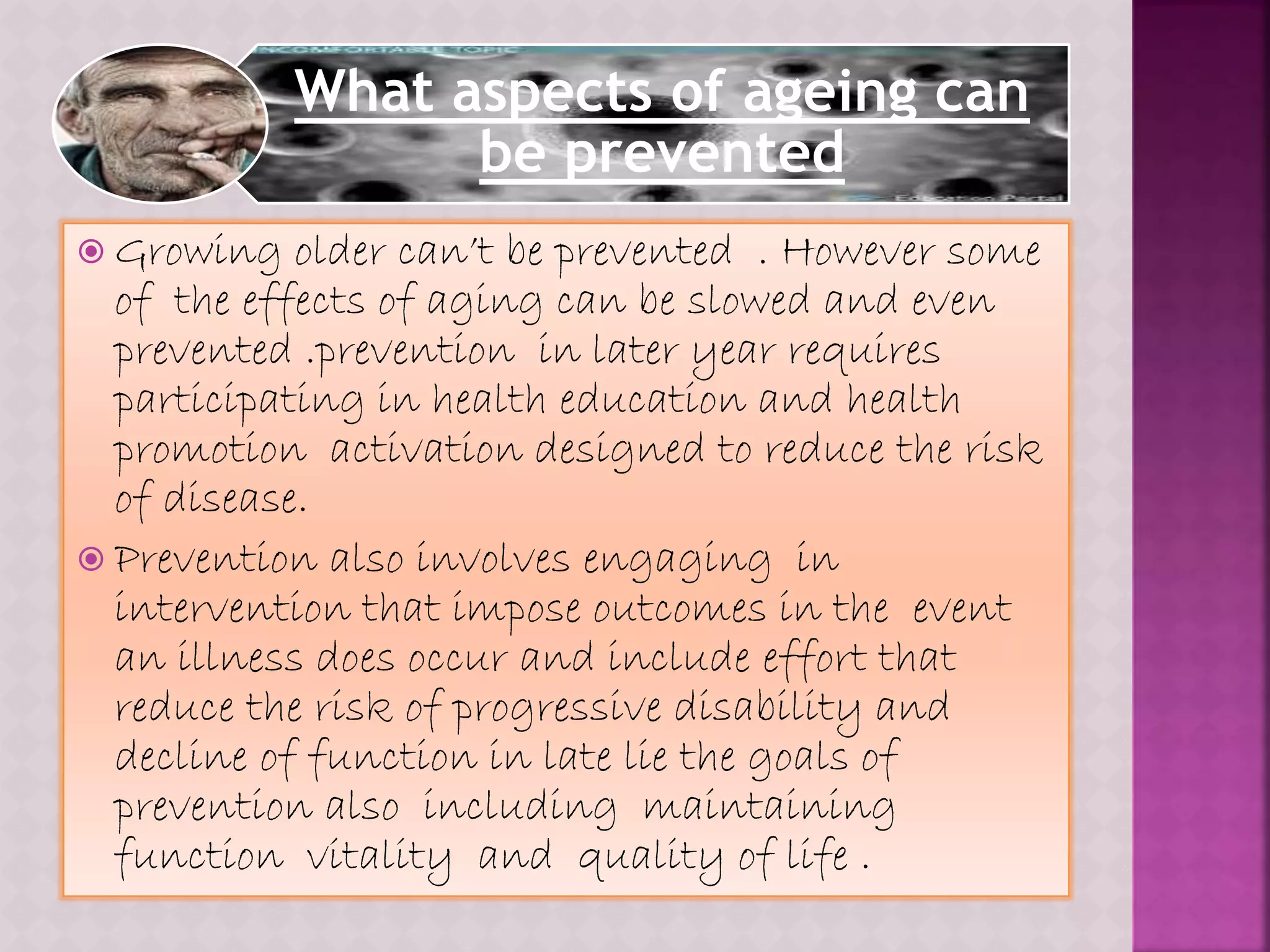 biology of ageing | PPTX