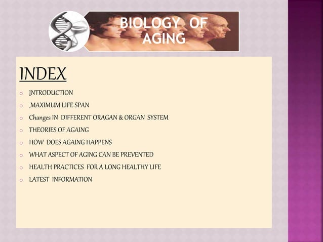 biology of ageing | PPTX