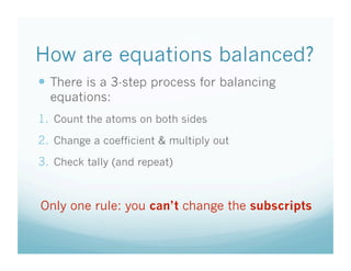 11 18 How Are Equations Balanced Part Ii | PDF | Chemistry | Science