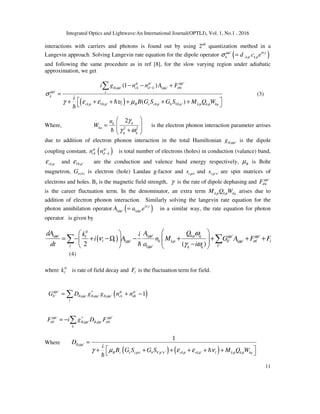 EFFECT OF ELECTRON-PHONON INTERACTION ON ELECTRON SPIN POLARIZATION IN A QUANTUM DOT LIGHT ...