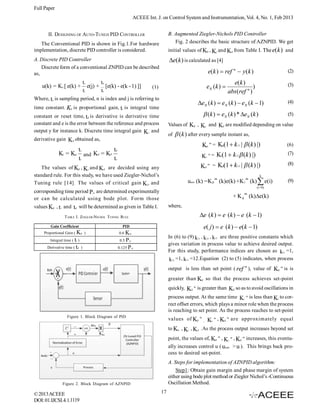Design and Implementation of Discrete Augmented Ziegler-Nichols PID Controller | PDF