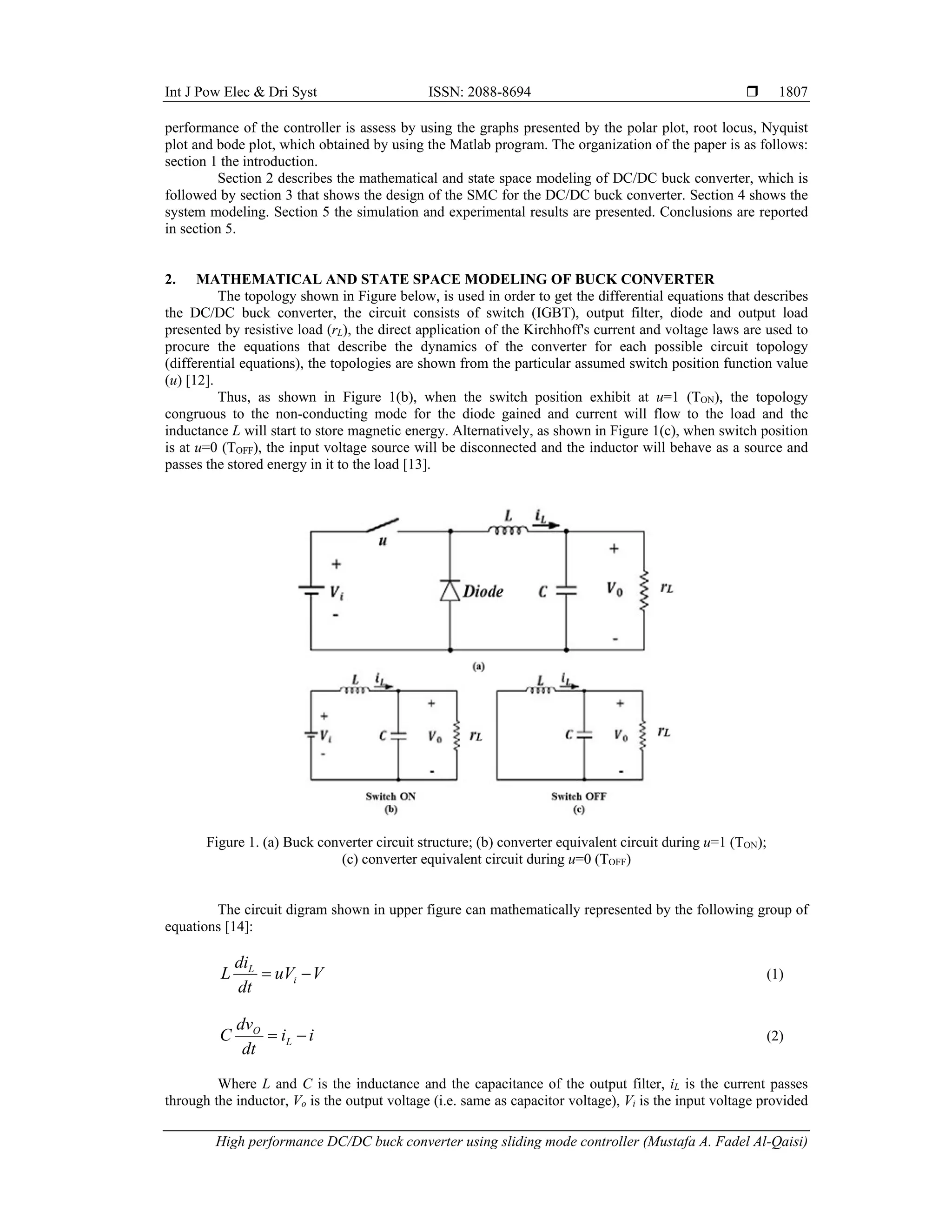 High performance DC/DC buck converter using sliding mode controller | PDF