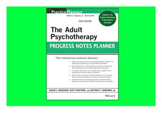 Kindle The Adult Psychotherapy Progress Notes Planner (PracticePlanners ...