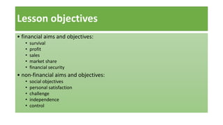 Edexcel iGCSE Business 1.1.1 Businesses can have several objectives.pptx