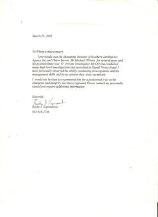 sia letter of recommendation | PDF