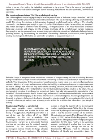 Concept, Functions and Limitations of Psychological War | PDF