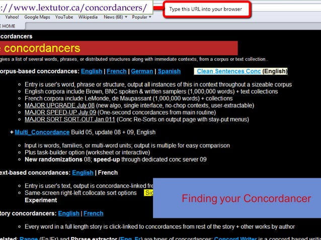 Concordancing lab session | PPT