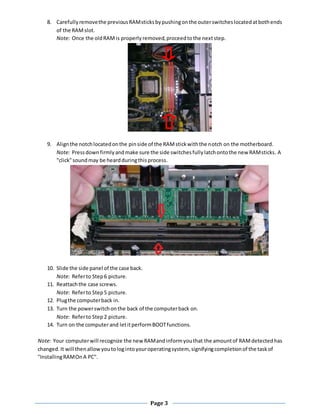 RAM installation Rev 5 | PDF
