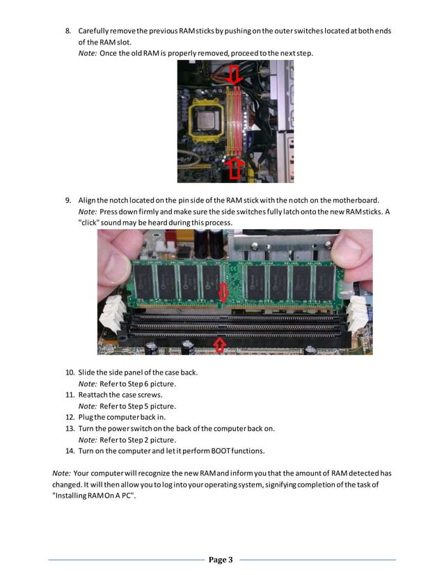 RAM installation Rev 5 | PDF